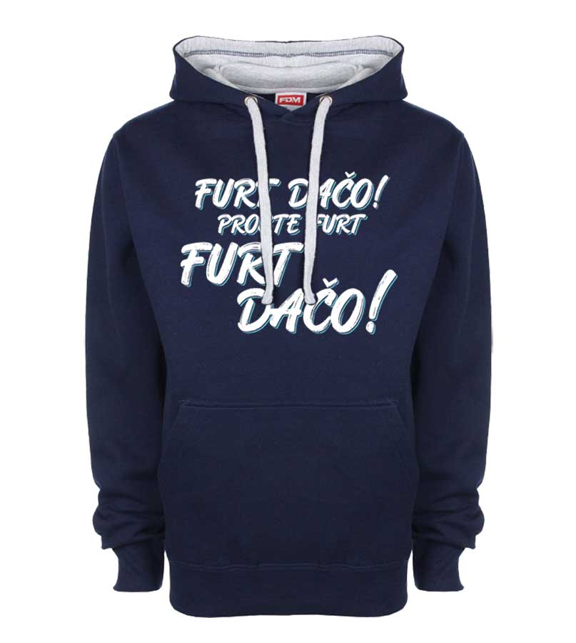 Zábavná mikina s potlačou Furt dačo